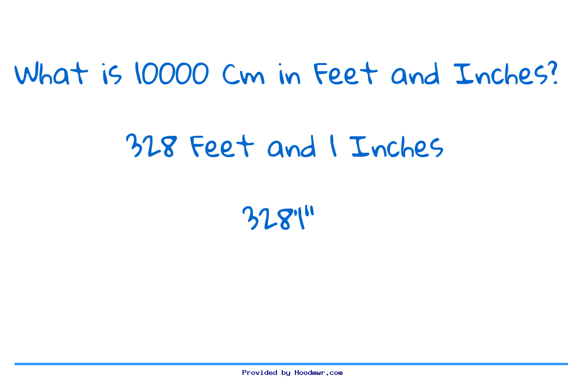 What Is 10000 CM In Feet And Inches 