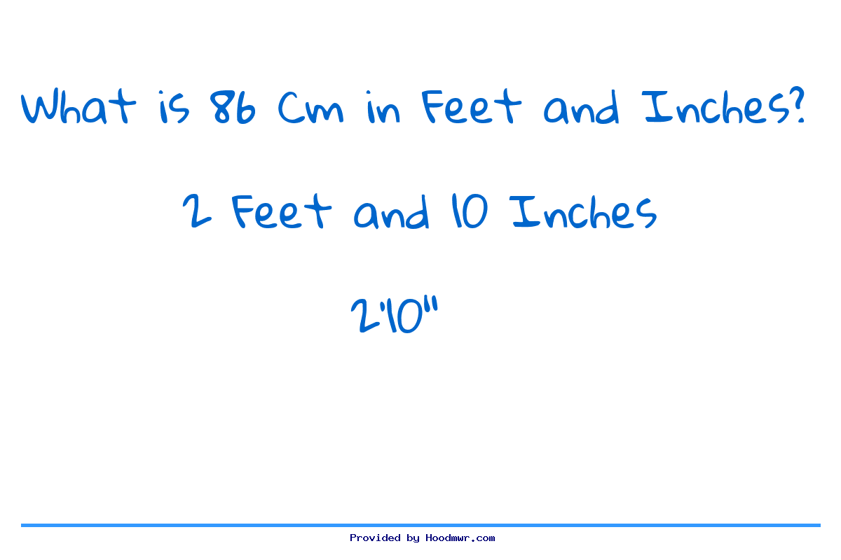 What Is 86 CM In Feet And Inches 