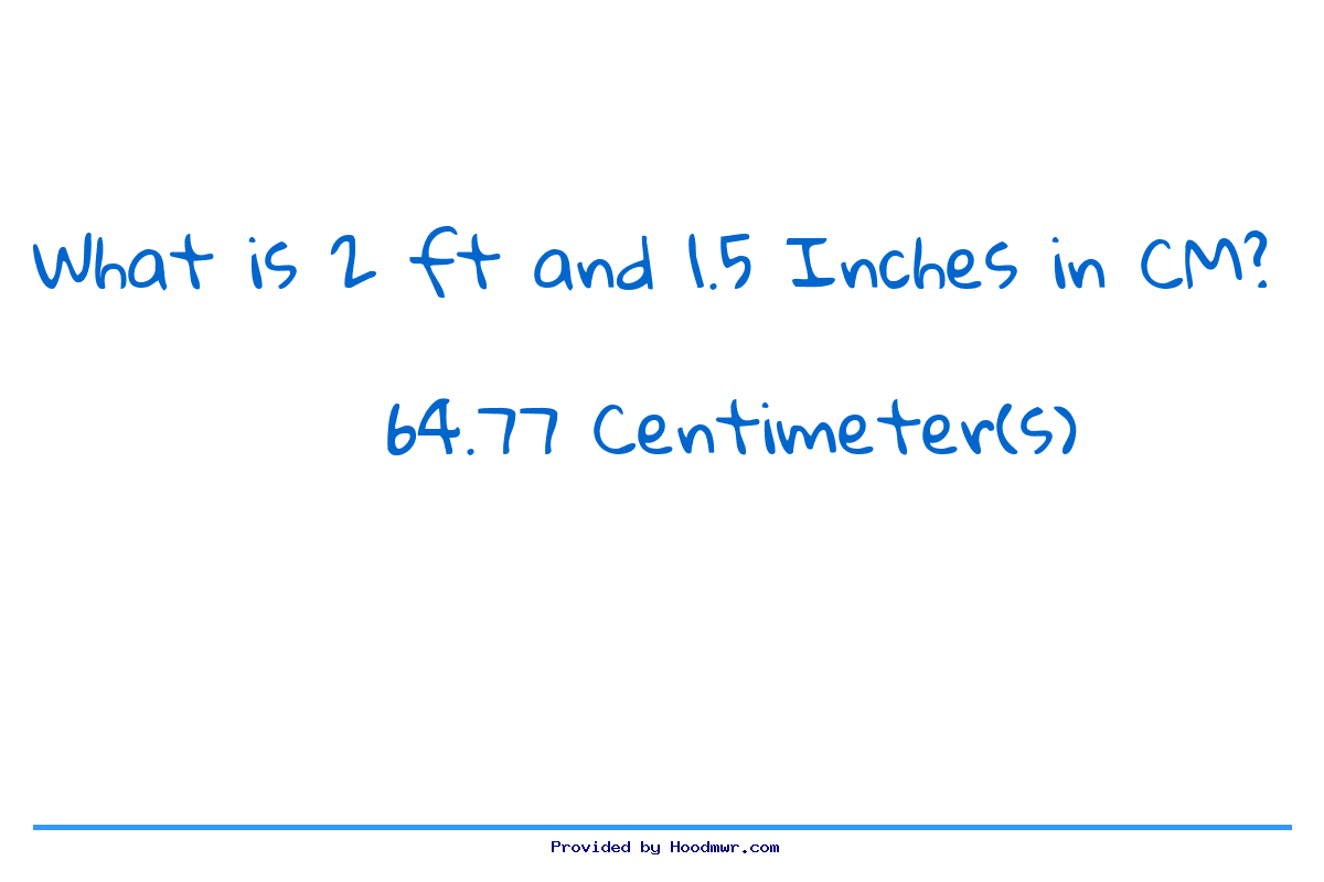 What Is 2 Feet 1 5 Inches In Centimeters 