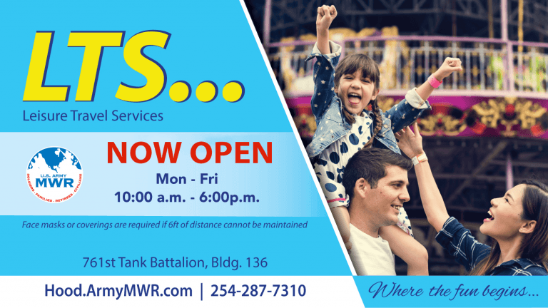 The 12 Family and MWR Leisure Travel Services - Hood MWR