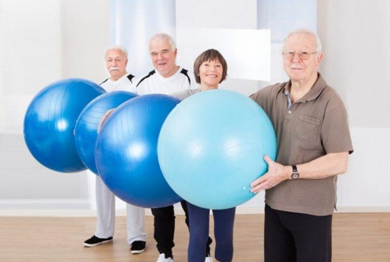 6 Safety Exercise Ball Workouts for Seniors - Hood MWR