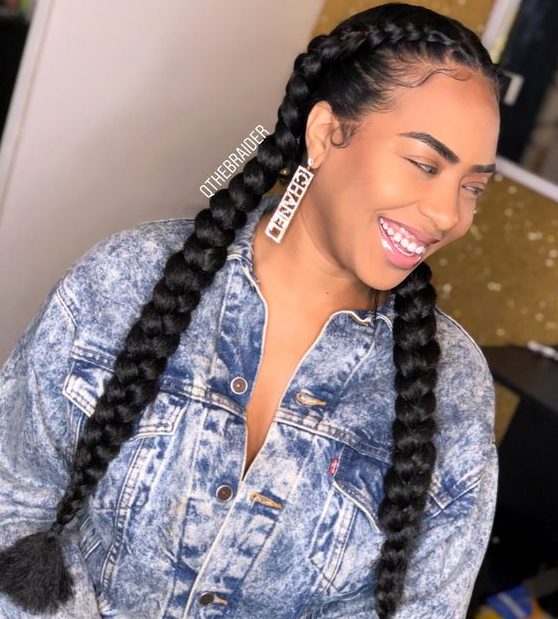 12 Amazing Two Big Braids Hairstyles With Weave - Hood MWR