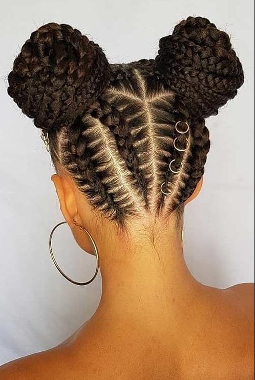 20 Amazing Braided Bun Hairstyles For Black Hair 2022 - Hood MWR