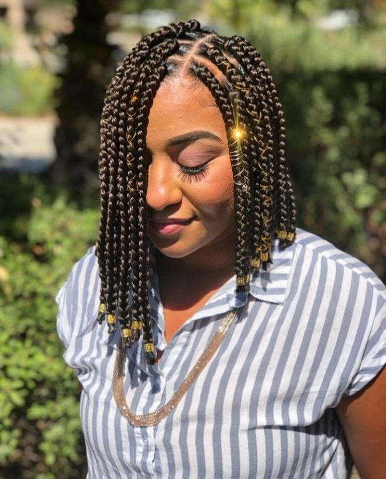 34 Unique Short Box Braid Styles for a Bold Style - Hood MWR