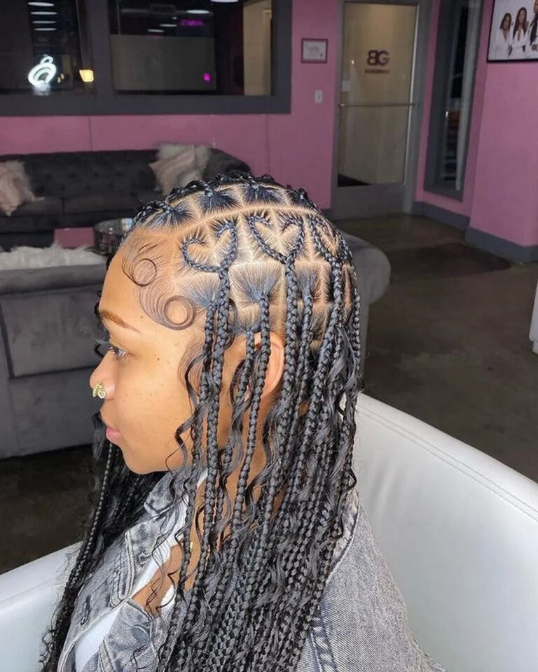 35 Beautiful Heart Braids For Black Women - Hood MWR