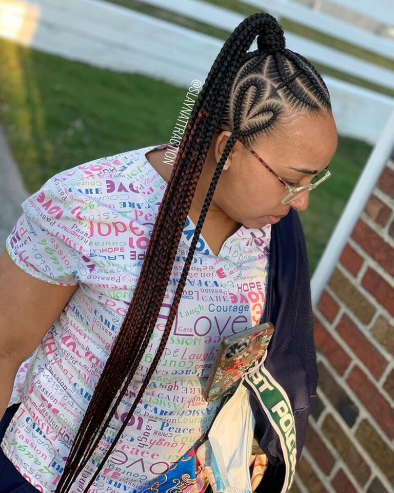 35 Beautiful Heart Braids For Black Women - Hood MWR