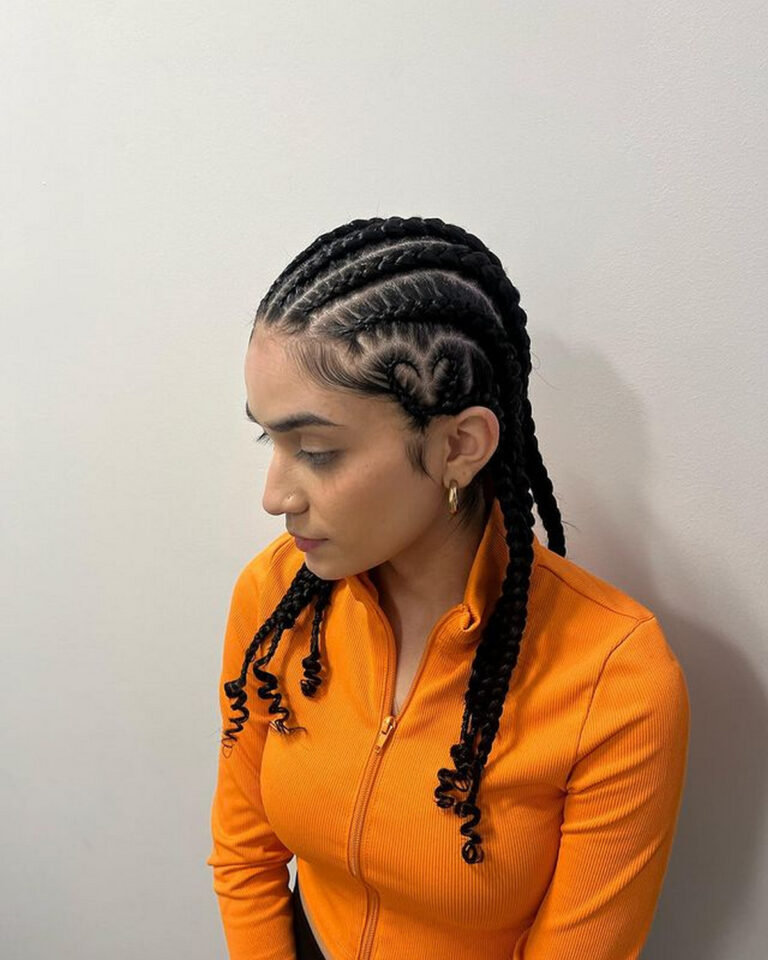 35 Beautiful Heart Braids For Black Women - Hood MWR