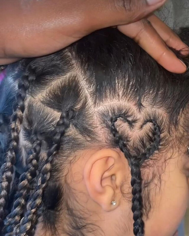 35 Beautiful Heart Braids For Black Women - Hood MWR