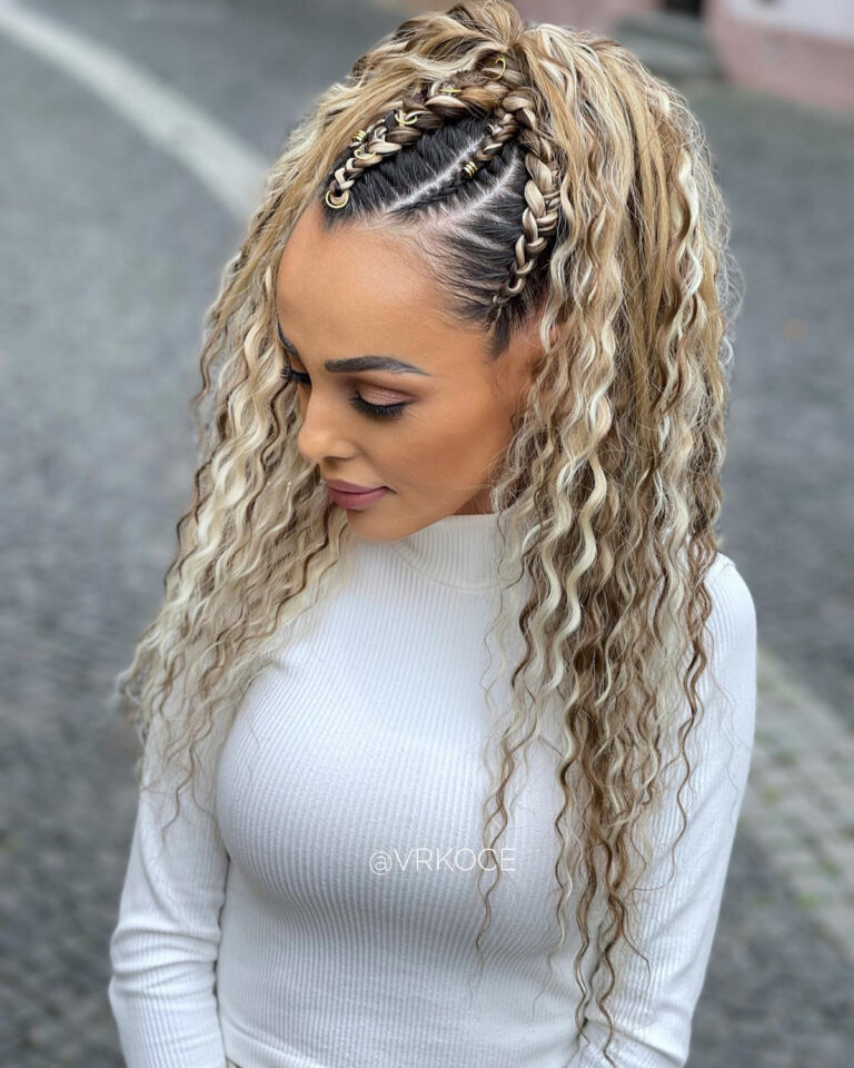 52 Gorgeous Goddess Braids: Box Braids with Curly Strands - Hood MWR