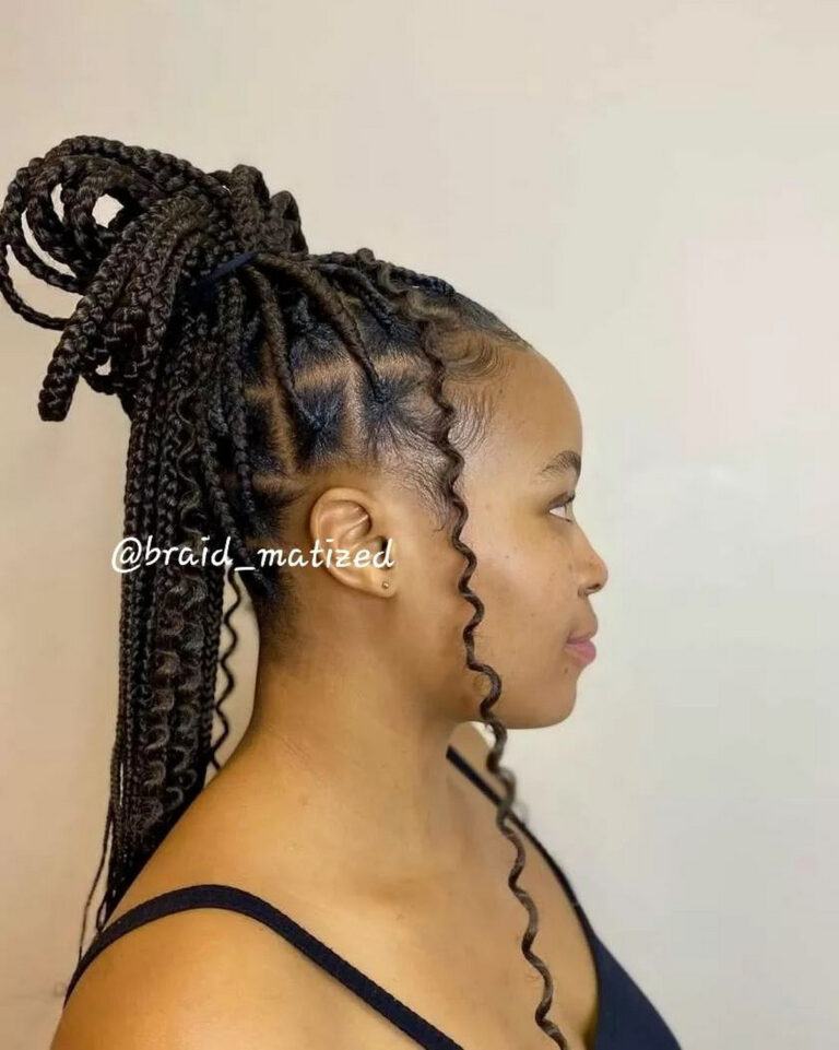 52 Gorgeous Goddess Braids: Box Braids with Curly Strands - Hood MWR