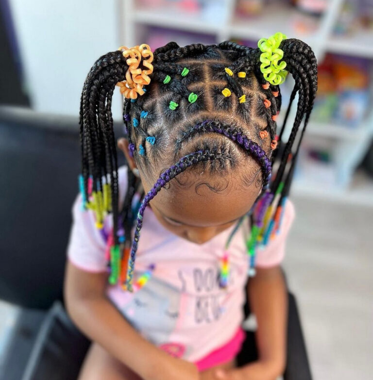 42 Cute Rubber Band Hairstyles For Little Girls - Hood MWR