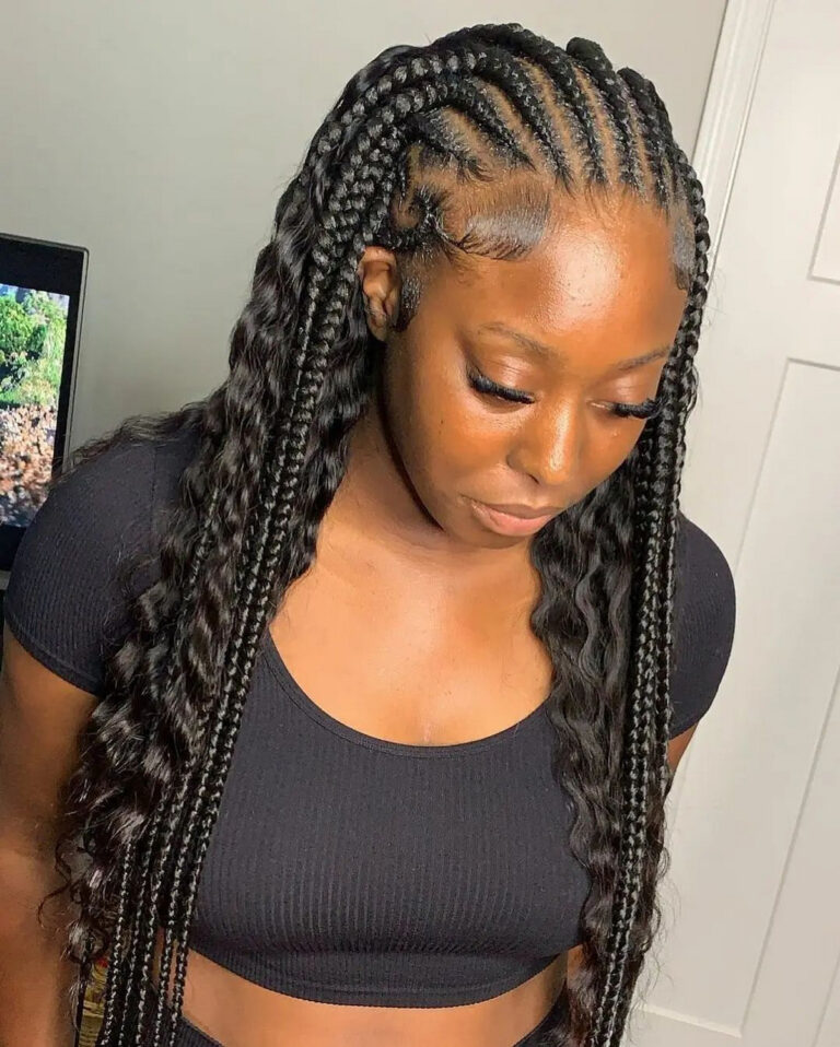 52 Gorgeous Goddess Braids: Box Braids with Curly Strands - Hood MWR
