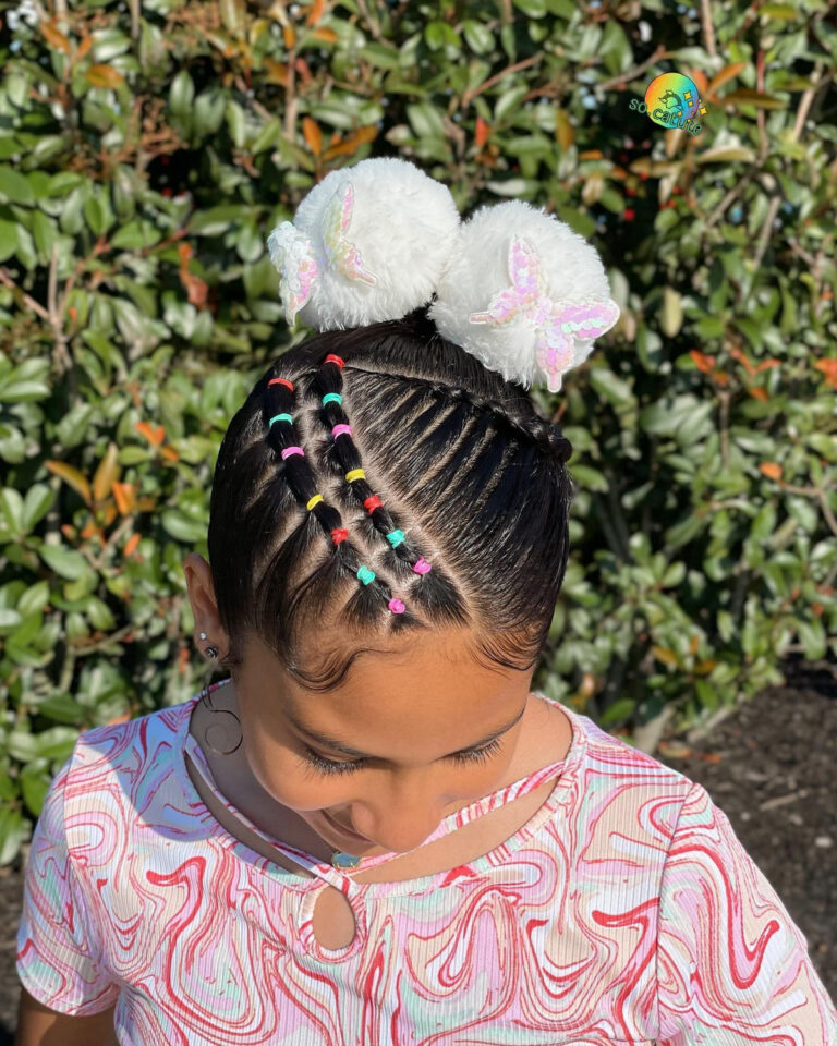 42 Cute Rubber Band Hairstyles For Little Girls - Hood MWR