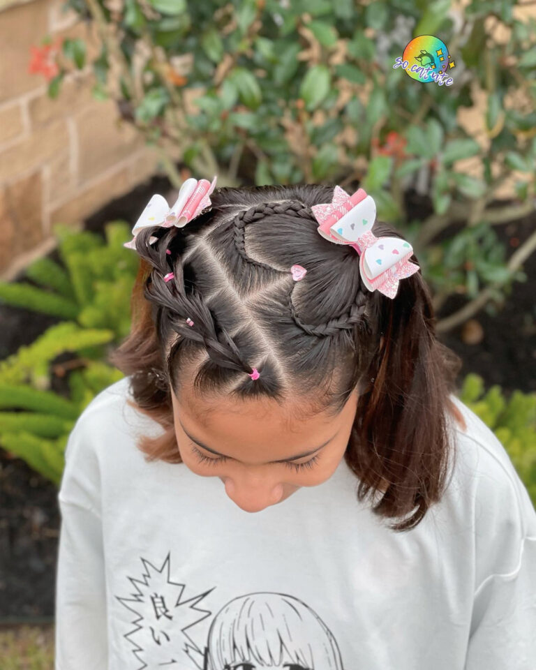 42 Cute Rubber Band Hairstyles For Little Girls - Hood MWR