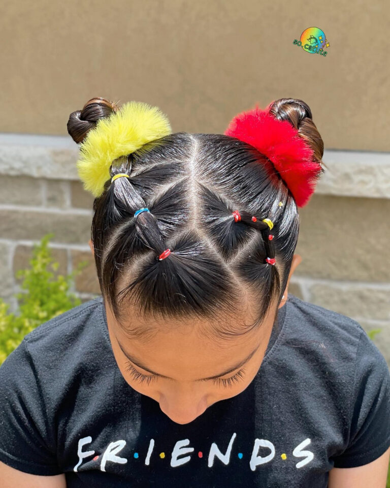 42 Cute Rubber Band Hairstyles For Little Girls - Hood MWR