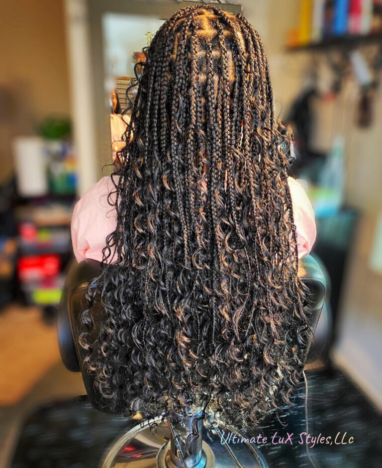 52 Gorgeous Goddess Braids: Box Braids with Curly Strands - Hood MWR