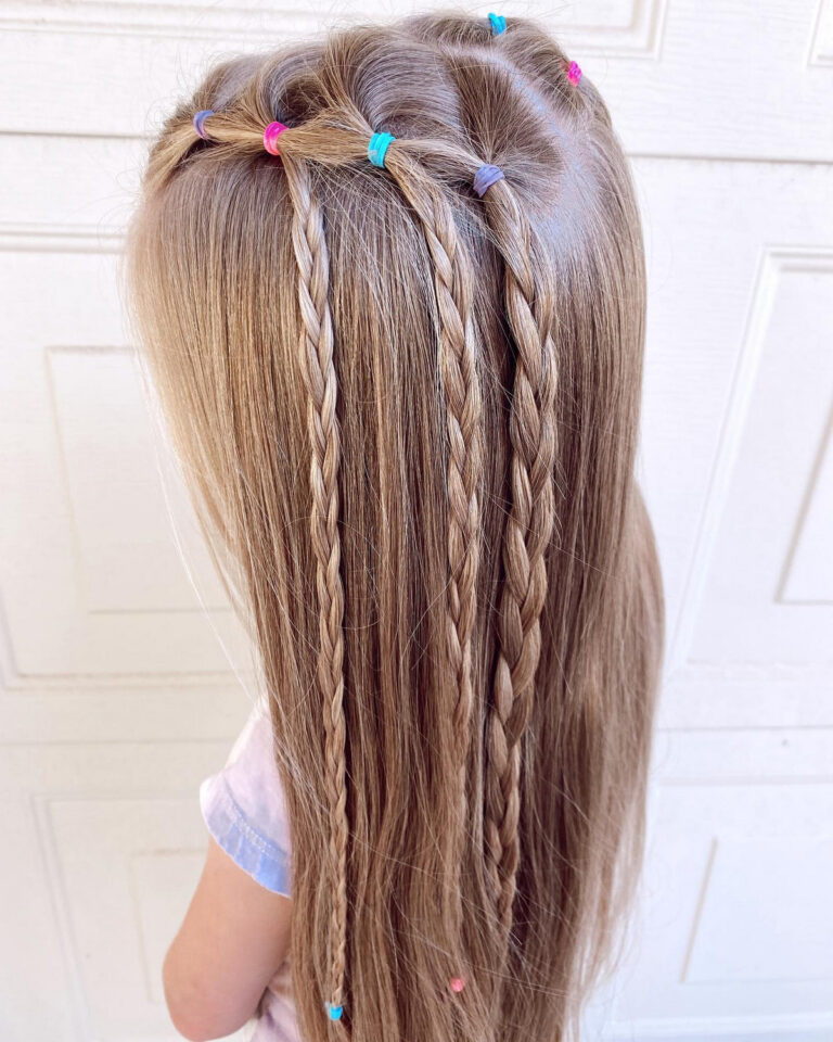 42 Cute Rubber Band Hairstyles For Little Girls - Hood MWR