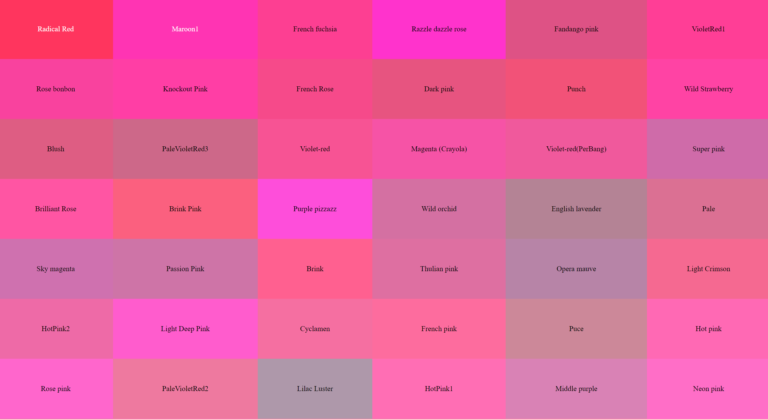 Shades of Pink - Hood MWR