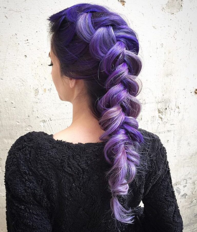 41 Black Hair With Purple Highlights Hairstyles - Hood MWR