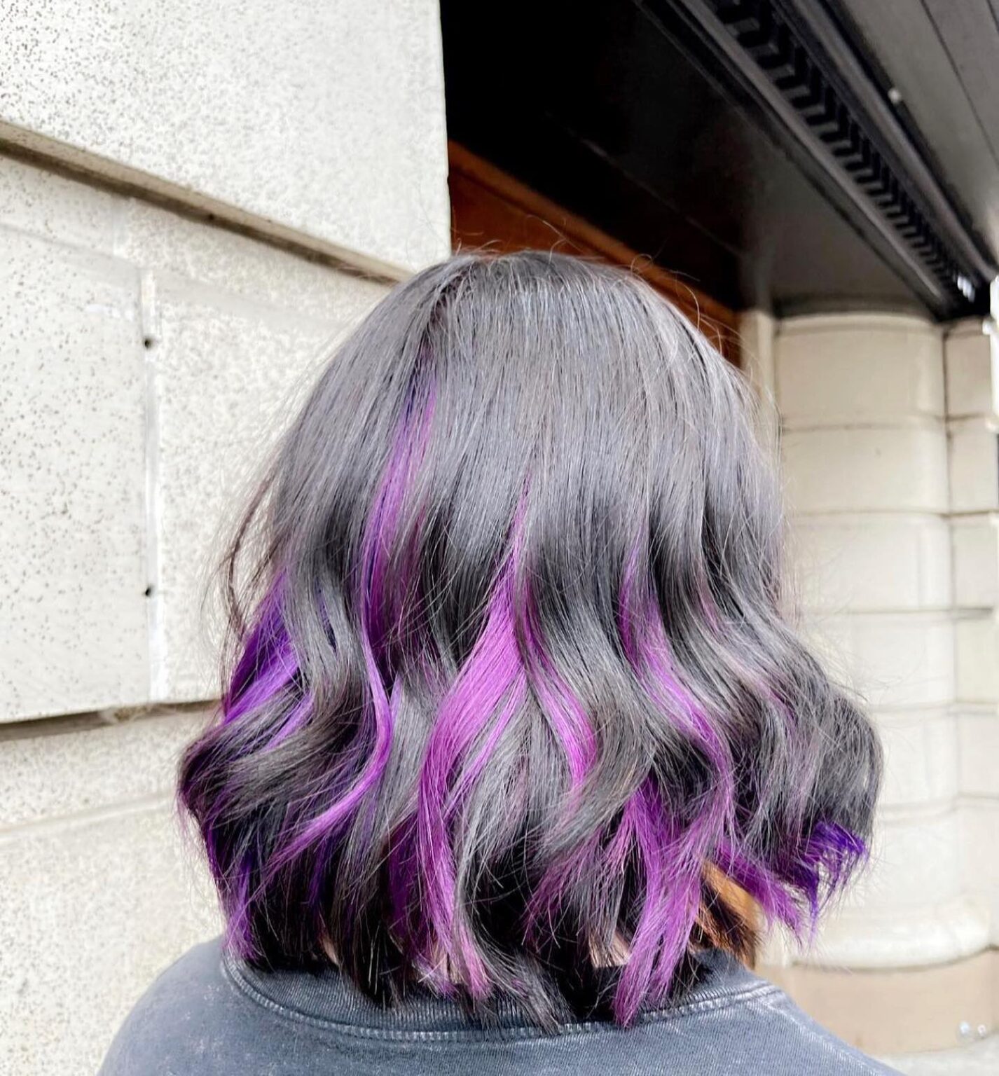 41 Black Hair With Purple Highlights Hairstyles - Hood MWR