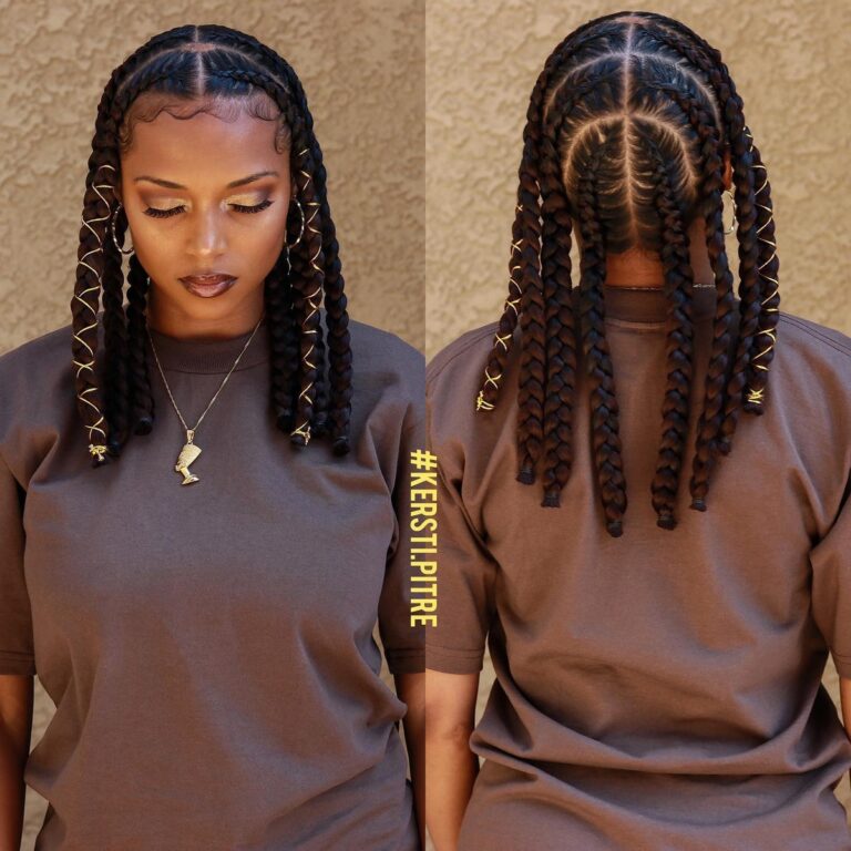 54 Trendiest Medium Knotless Braids for Every Occasion - Hood MWR