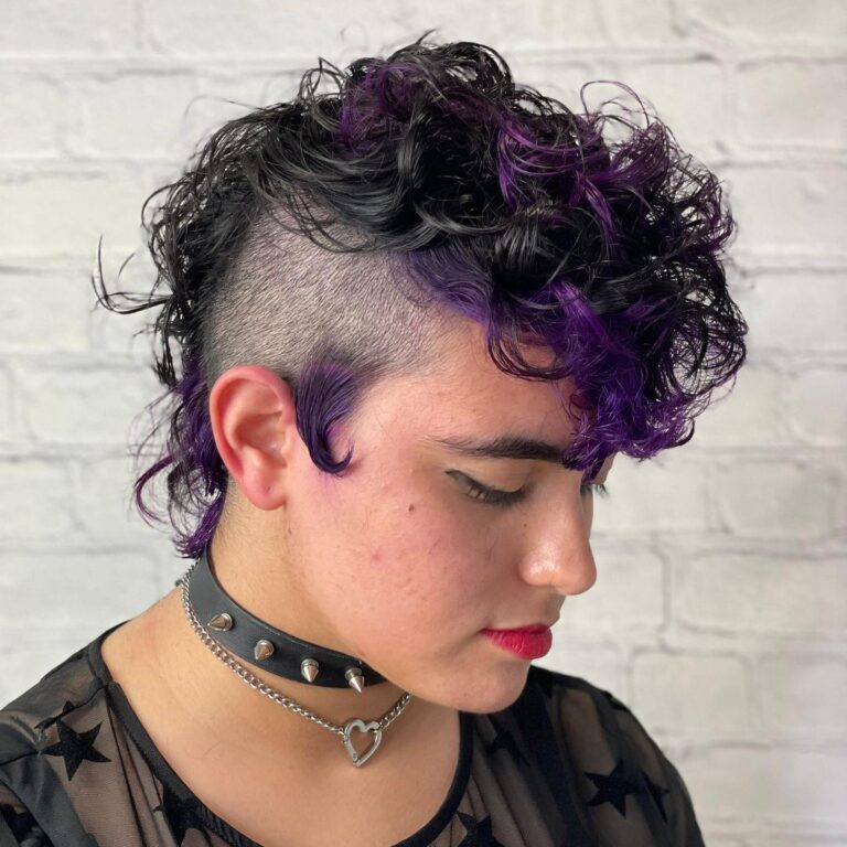 41 Black Hair With Purple Highlights Hairstyles - Hood MWR