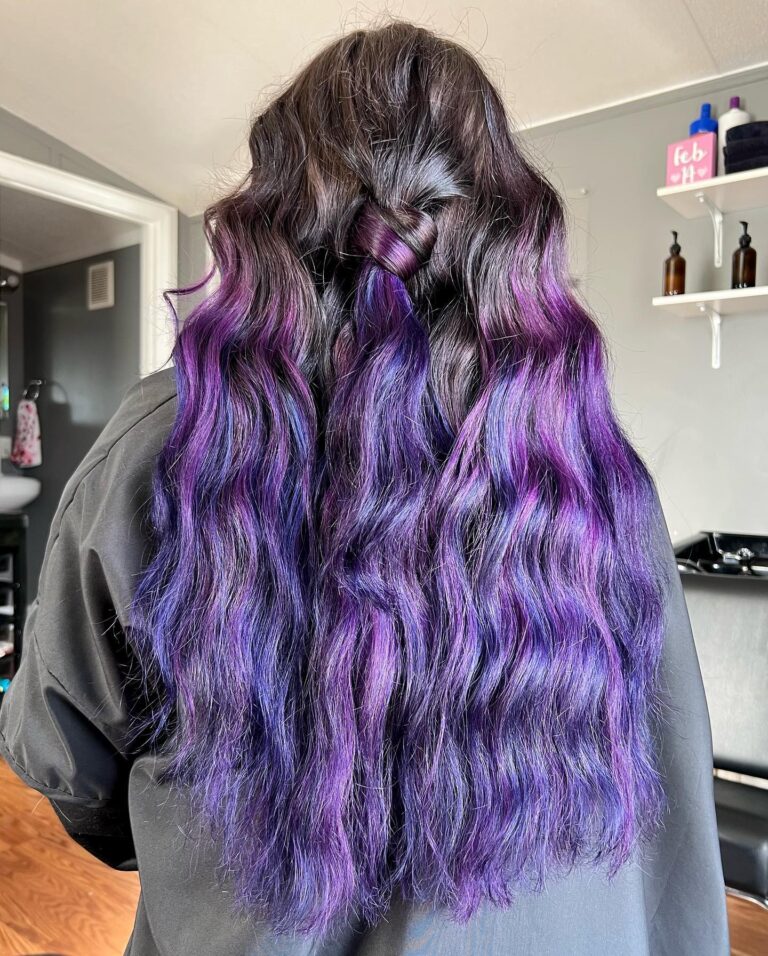 41 Black Hair With Purple Highlights Hairstyles - Hood MWR
